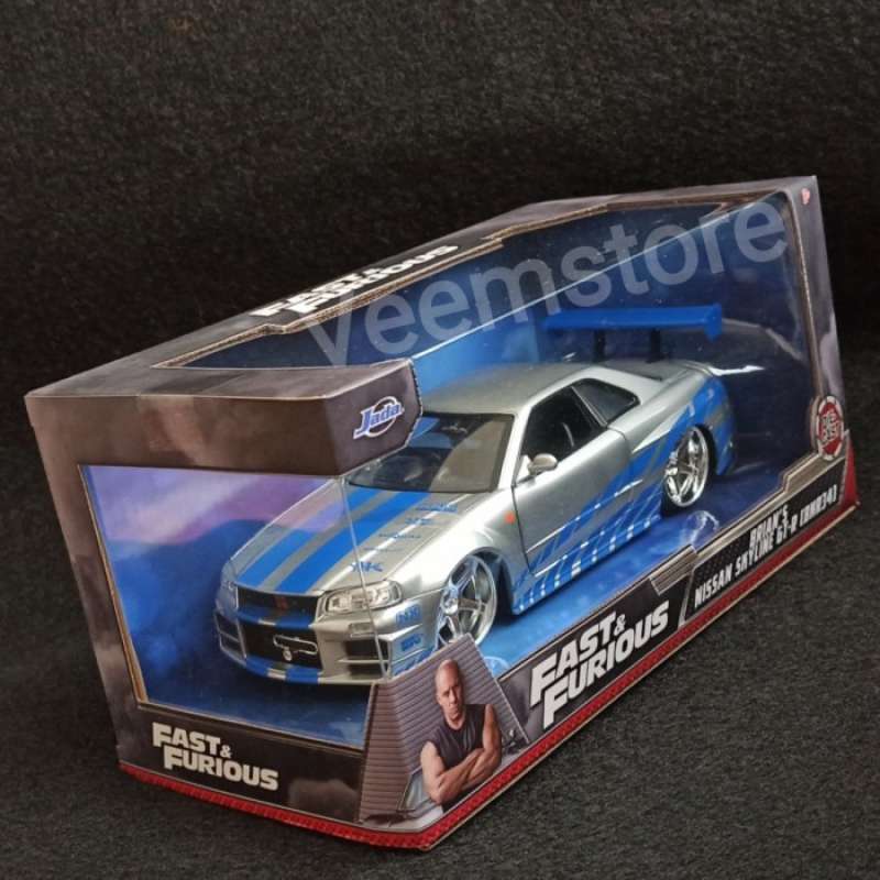 Promo Die Cast 1:24 Nissan Skyline GT-R R34 Bryan Fast and Furious Diskon 23% di Seller Indah ...