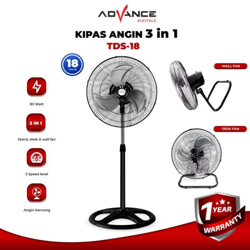 Jual Advance Kipas Angin Tds-18 3In1 18 Inch Kipas Duduk Kipas Dinding ... Jual Advance Kipas Angin Tds-18 3In1 18 Inch Kipas Duduk Kipas Dinding ...