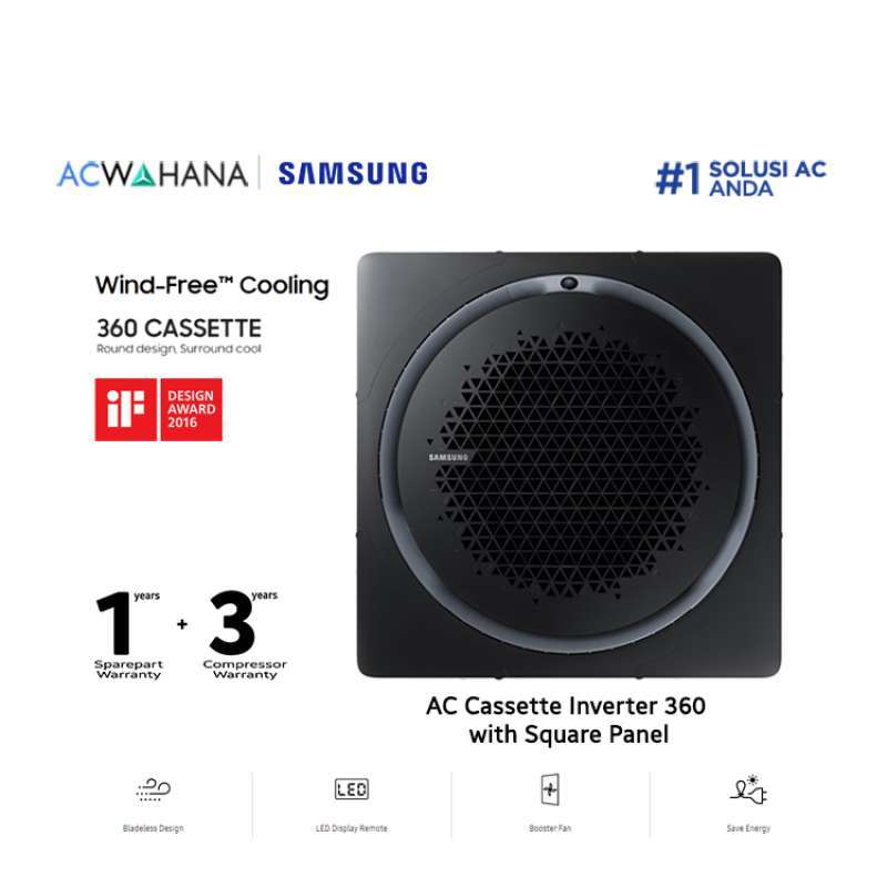 Promo Samsung AC 360 Cassette Inverter Wind-Free Square Panel 2 PK ...