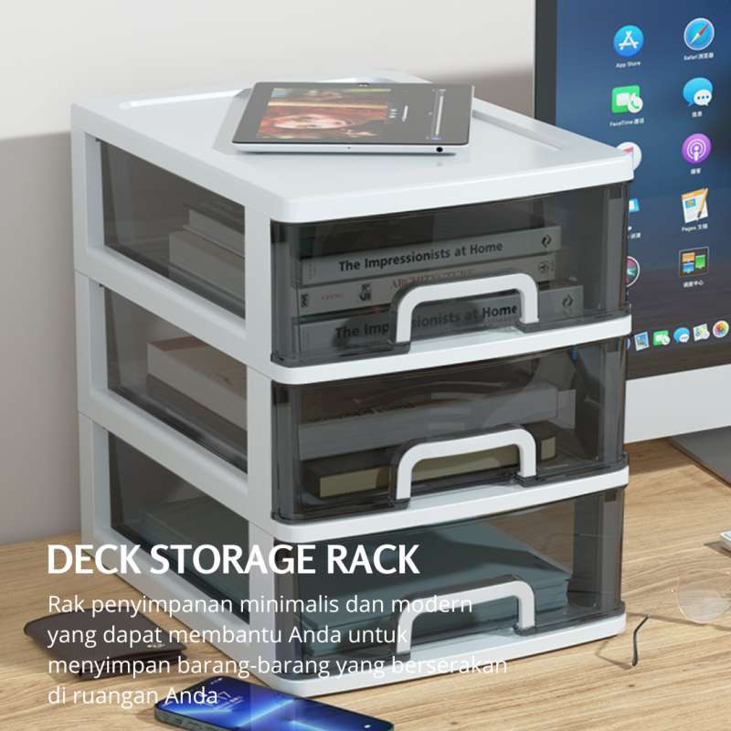 Promo Goodthings Deck Storage Rak Laci Penyimpanan File Plastik 3 Susun ...