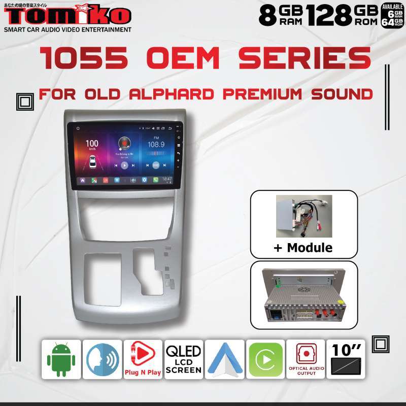 Jual Head Unit Android Tomiko Tmk 1055 Oem Series For Old Alphard ...