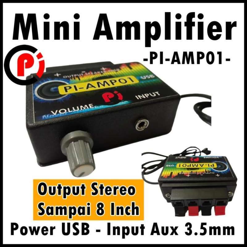 Jual PI AMP01 Mini Power Amplifier USB 5 Volt Rakitan Speaker Stereo di ...