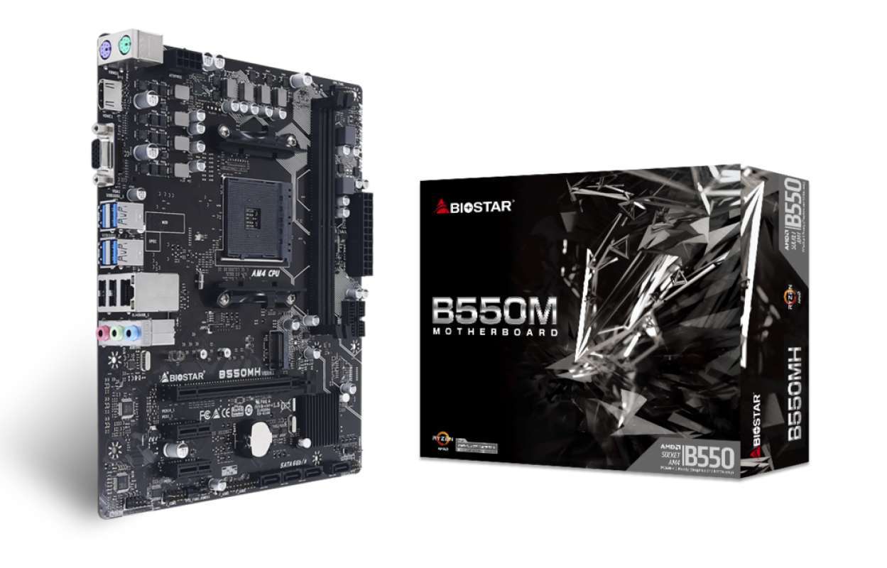 Jual Biostar B550MH AM4 DDR4 Motherboard AMD Ryzen Combo Rakitan Gaming ...