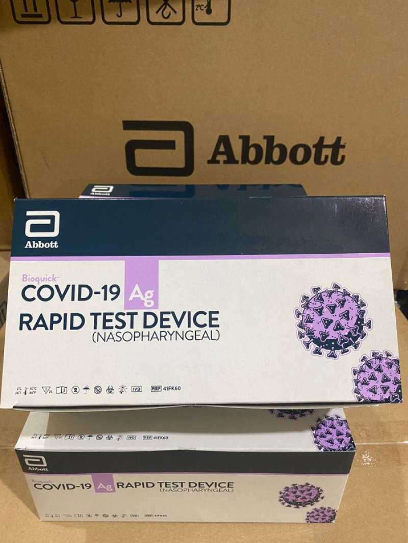 Jual Swab Test Antigen Nasal Panbio Abbott Bioquick Isi 25 Pcs di ...