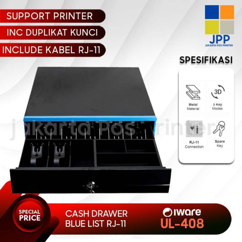 Promo Cash Drawer Laci Uang Kasir Iware Ul 400 Cd 408 Rj11 Diskon 25% ...