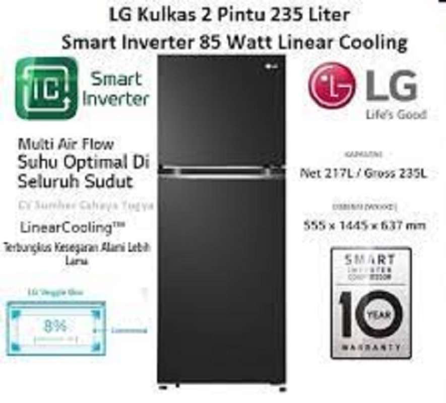 Jual LG Kulkas 2 Pintu 235L Smart Inverter Linear Cooling GV-B212PQMB ...