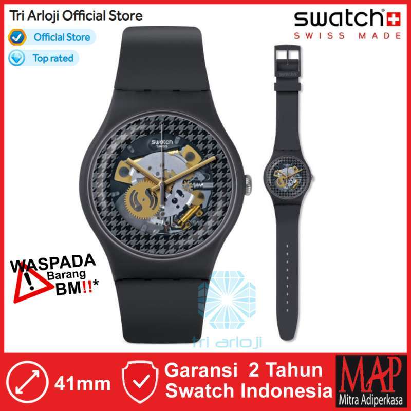 Promo SWATCH SUOM109 Original Swatch GREYBOLINO Jam Tangan Pria Analog ...