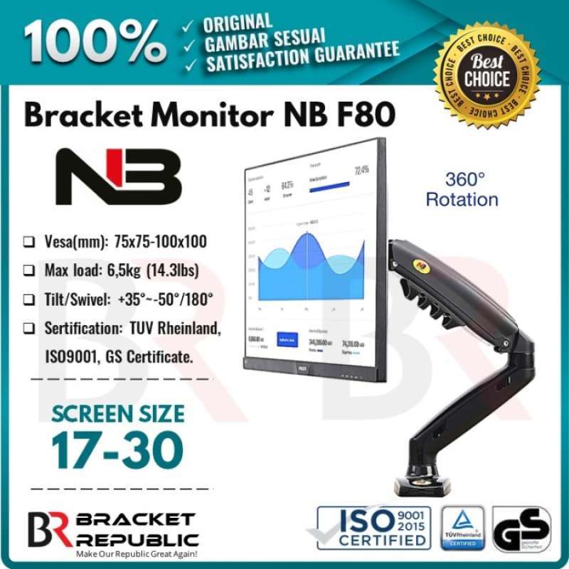 Promo Gratis Ongkir Bracket Lengan Swivel Tv Monitor North Bayou Nb F80 ...
