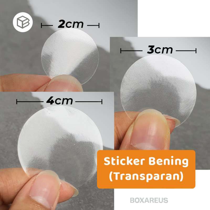 Jual Stiker Bening Sticker Transparan Polos Bulat Bundar - Stb Di ...