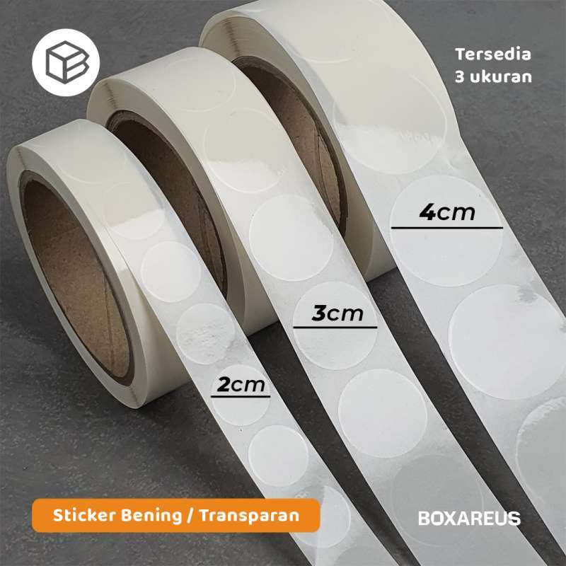 Jual Stiker Bening Sticker Transparan Polos Bulat Bundar - Stb Di ...