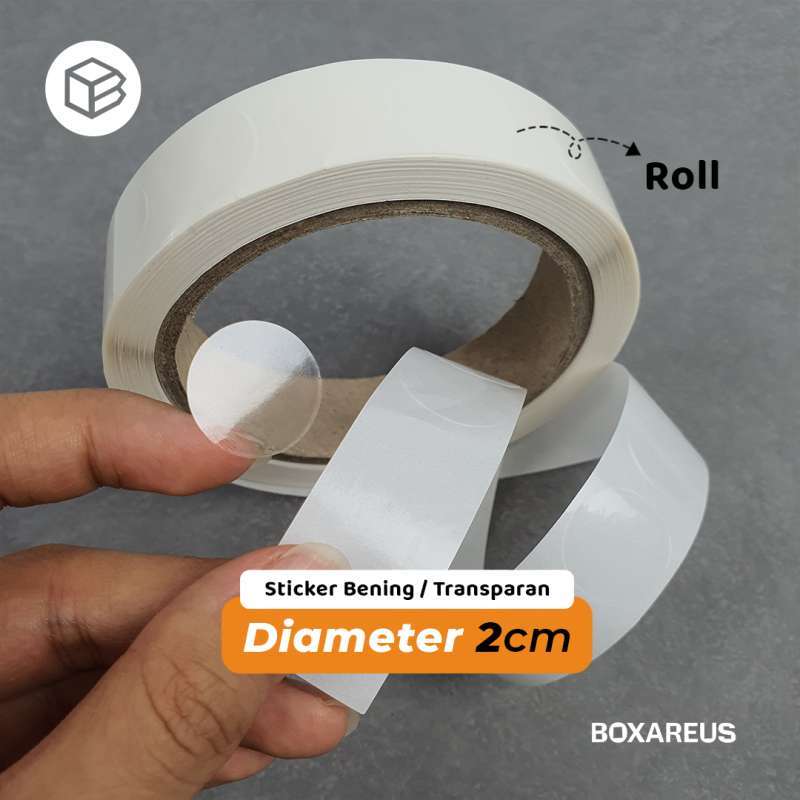 Jual Stiker Bening Sticker Transparan Polos Bulat Bundar - Stb Di ...