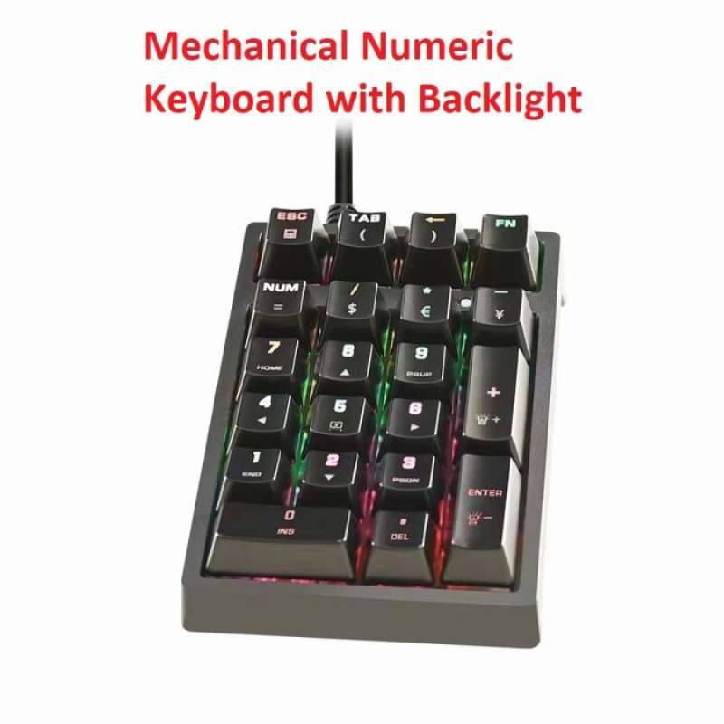 Promo Numeric Keyboard Mechanical Backlight RGB USB Mechanic Keypad ...