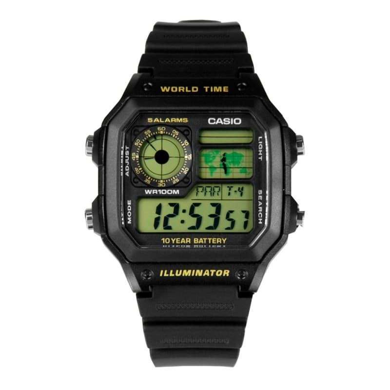 Promo Casio AE-1200WH-1BVDF Jam Tangan Pria Digital Black Original Diskon 60% di Seller Toko Jam ...