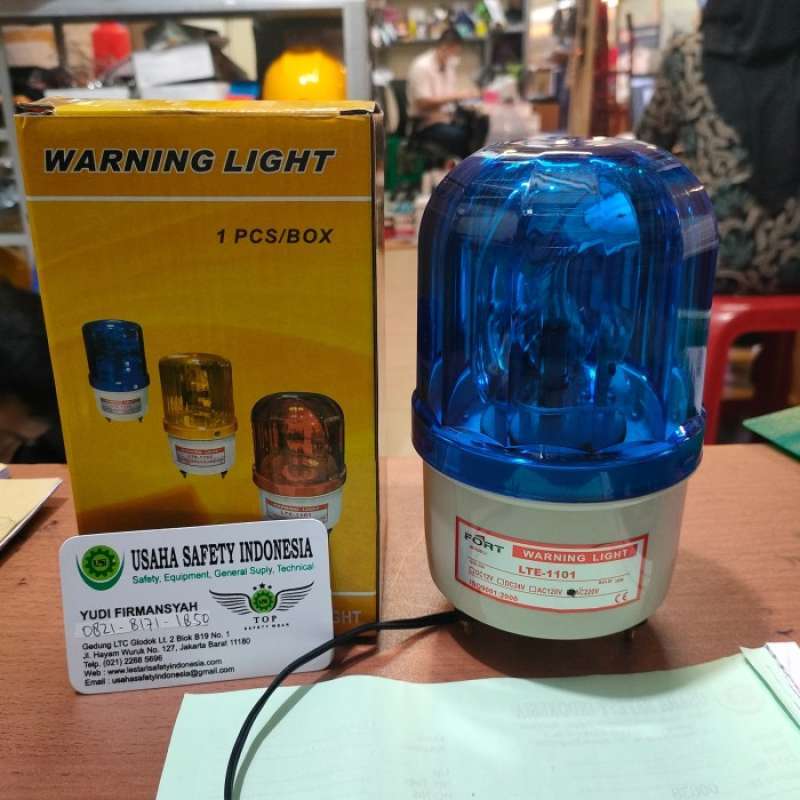 Promo Warning Light Lte 1101 Ac 220 Volt Warna Biru / Lampu Rotary ...