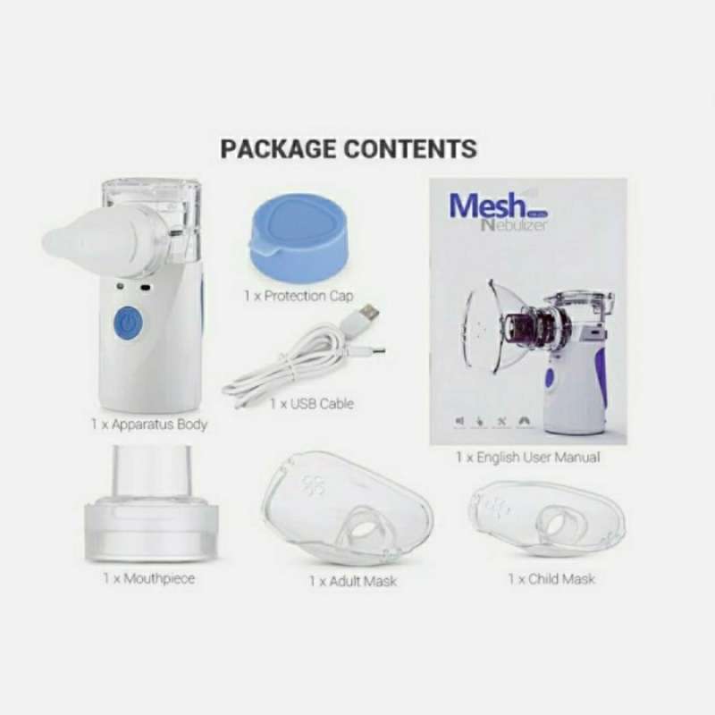 Promo Portable Mesh Nebulizer Inhaler For Asthma Respiratory Vapor ...