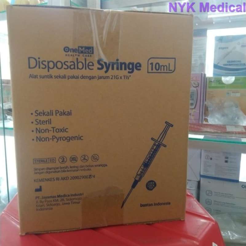 Promo Syringe 10Cc Onemed Disposable With Needle 21 G / Spuit 10Cc ...