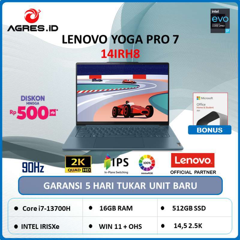 Jual Lenovo Yoga Pro 7 14irh8 5xid - I7 13700h 16gb 512gb Irisxe Win11 Ohs 14.5 2.5k 90hz Tidal ...