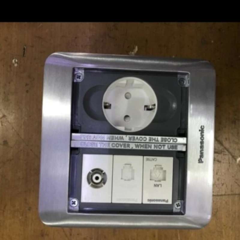 Promo Stop kontak lantai panasonic duplex open window floor soket panasonic Diskon 23% di Seller ...