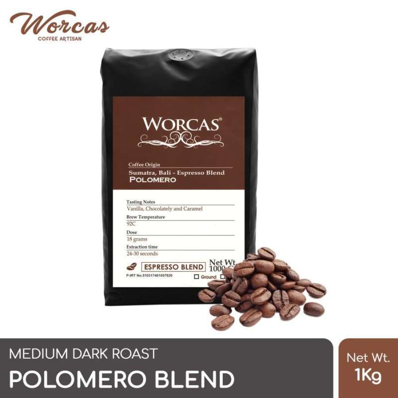 Jual Kopi Polomero Espresso Blend 1 Kg (Biji/Bubuk) | Worcas Coffee ...