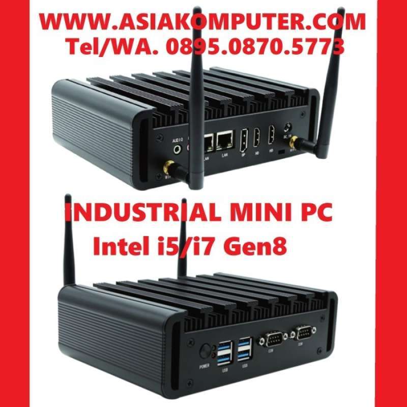 Promo Industrial Mini Pc Intel I5 2lan 2serial 2hdmi Dp Fanless Rs232 Serial Diskon 23% Di ...