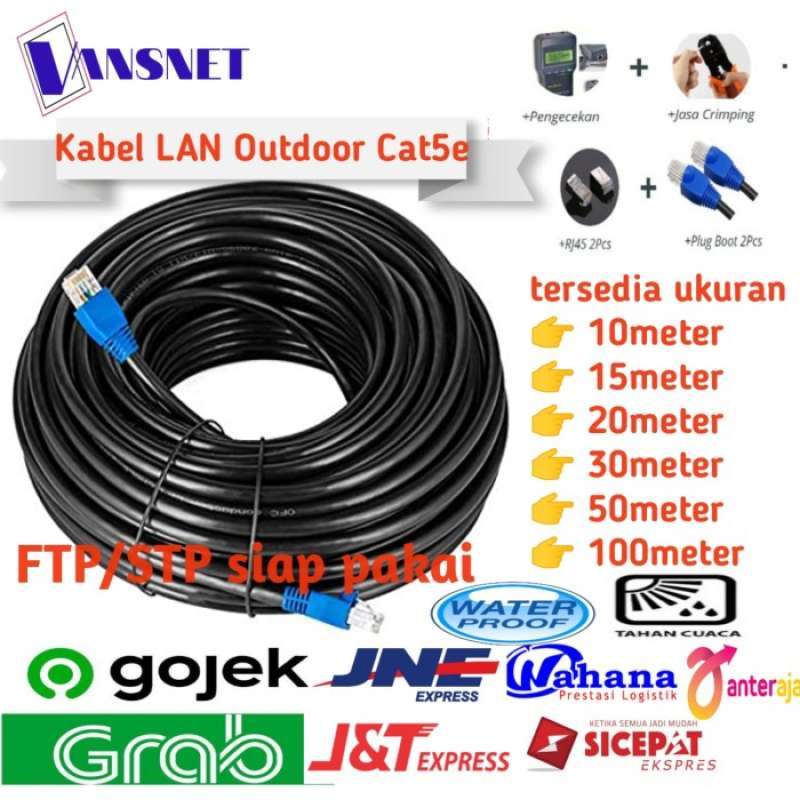 Promo KABEL LAN Outdoor Cat5e 50M 50meter kabel FTP STP outdoor High ...