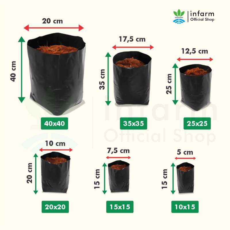 Promo Infarm - Polybag Tanaman Polibag Tebal Tidak Berbau Ukuran Sedang ...
