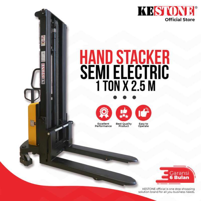 Promo Hand Stacker Semi Eletric 1 Ton x 2,5 Meter - Hand Lift Semi Elektrik Diskon 23% di Seller ...