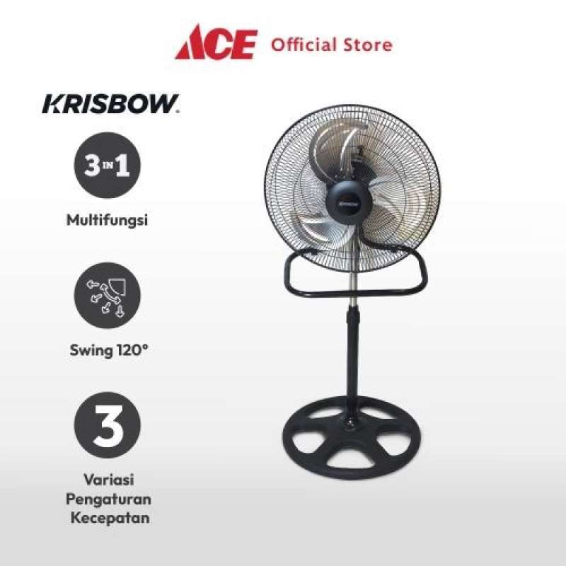 Jual Ace - Krisbow 45.7 Cm Kipas Angin Industrial 3 In 1 - Hitam Di ...