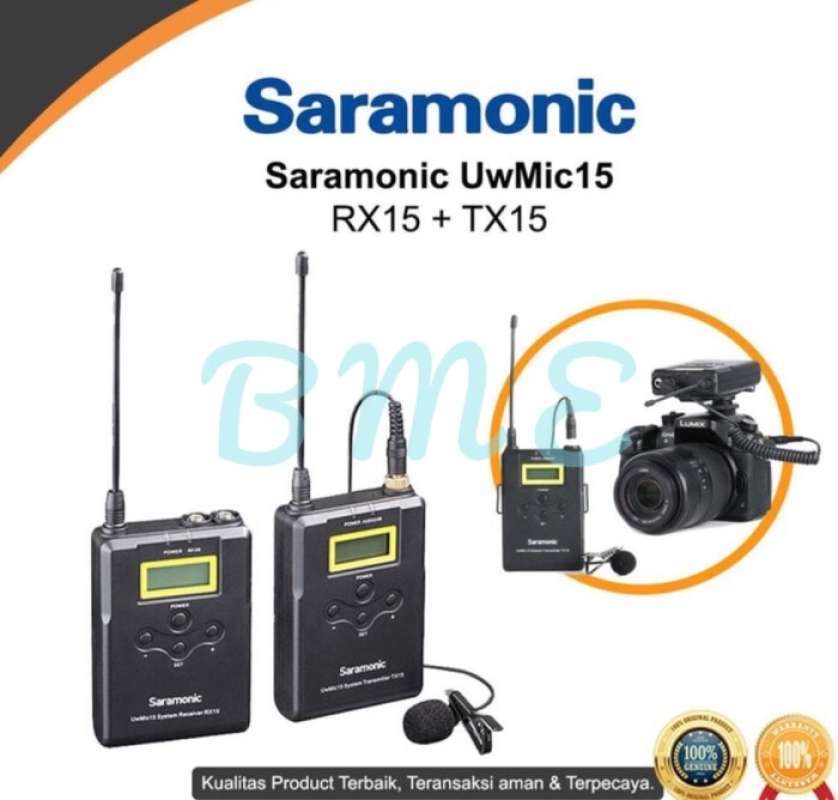 Promo Saramonic Uwmic15 - Rx15+Tx15 Uhf Wireless Microphone Diskon 2% ...