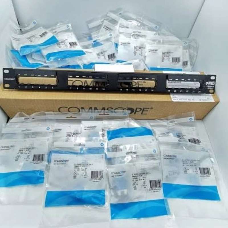 Promo Patch panel kap.24 port lengkap modular cat.6 Amp Commscope ...