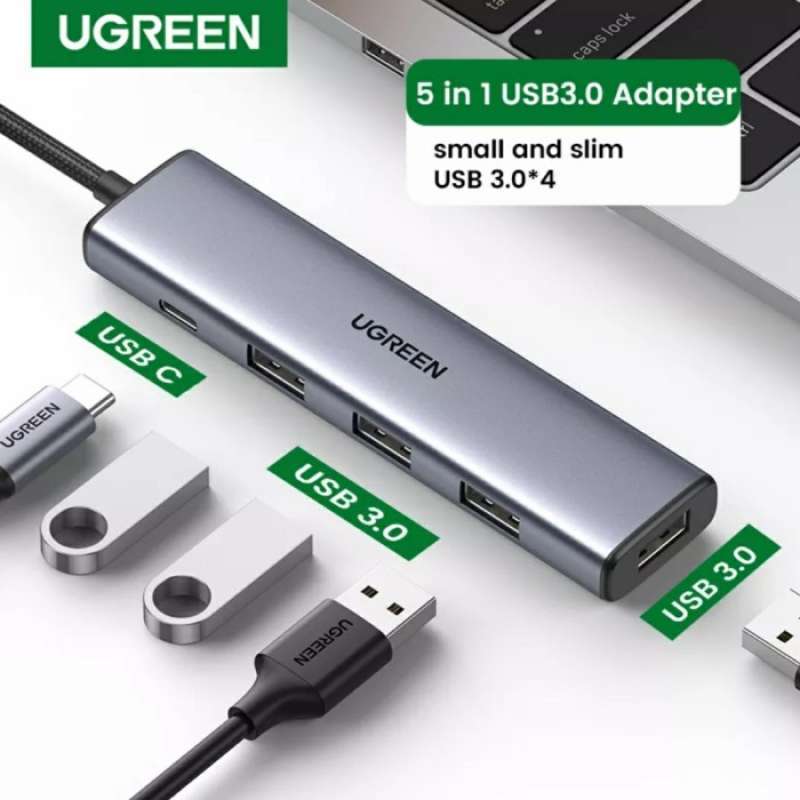 Promo Ugreen Usb Type C Hub 4 Port Usb 3.0 Adapter Hub Splitter Macbook ...