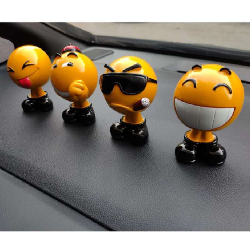 Promo 3D Emoticon Figure Kepala Goyang Dashboard Pajangan Hiasan Mobil ...