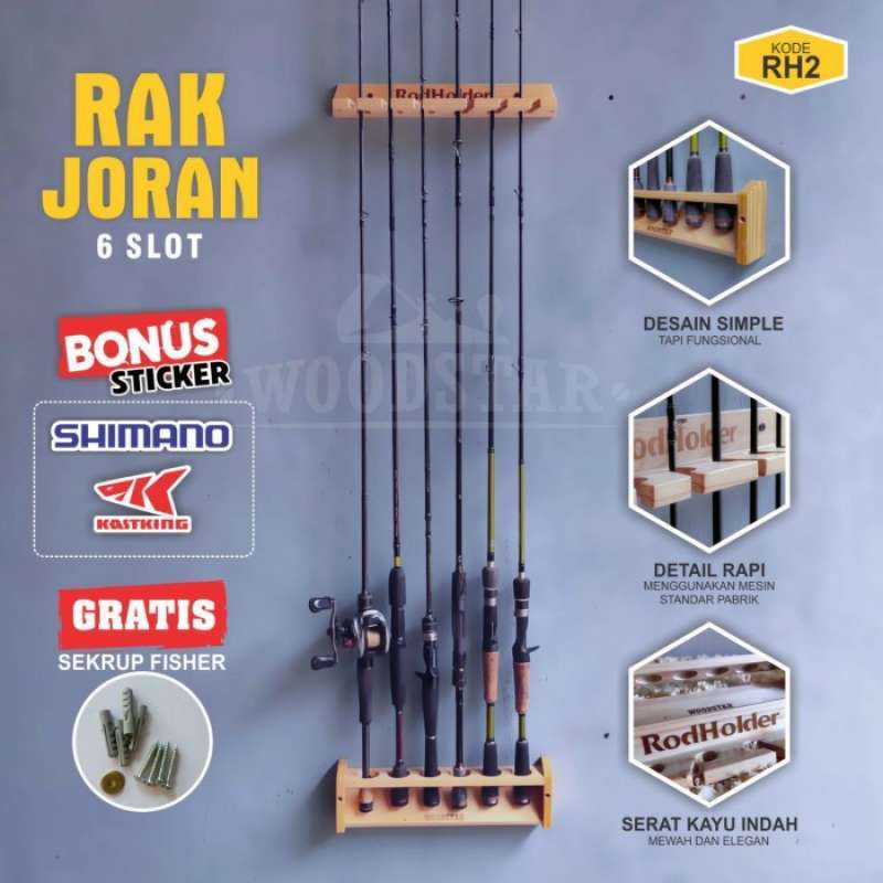 Promo Rak Joran Kayu Rod Holder Atau Rak Untuk Menempatkan Joran. Kode ...