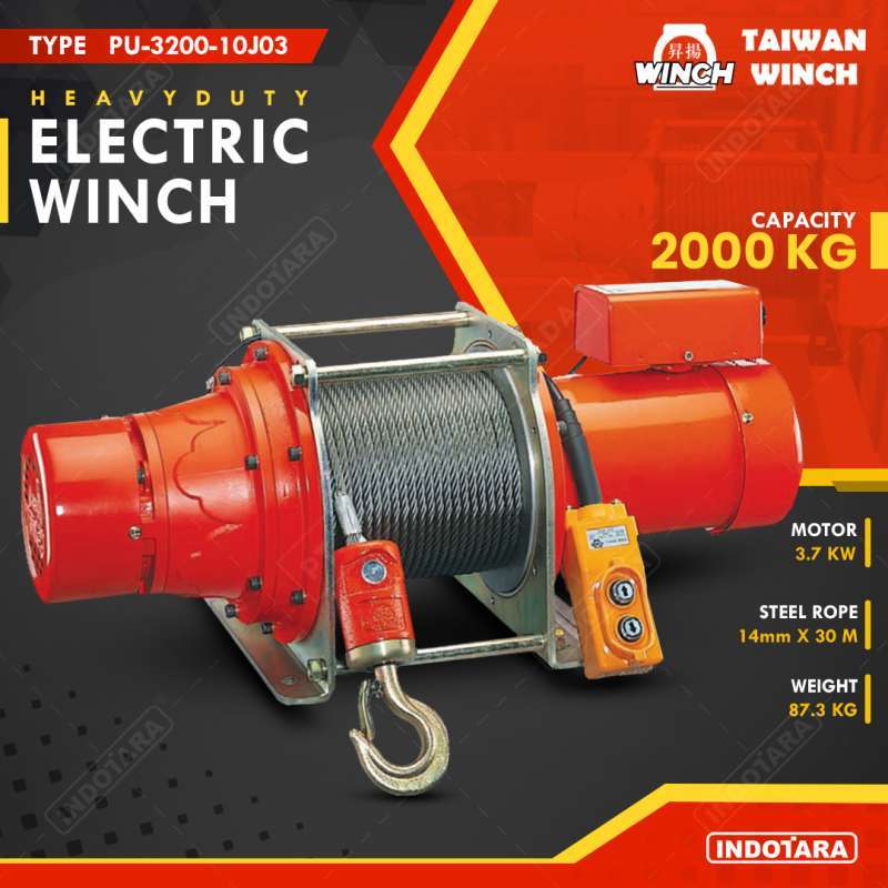 Jual Taiwan Winch 2 Ton - Heavy Duty Class Industrial Winch PU-3200 ...