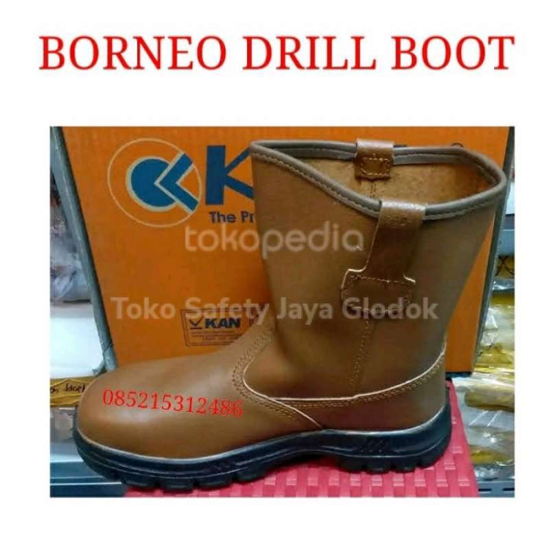 Promo sepatu safety Kent Borneo PU pull up boots Diskon 23% di Seller ...