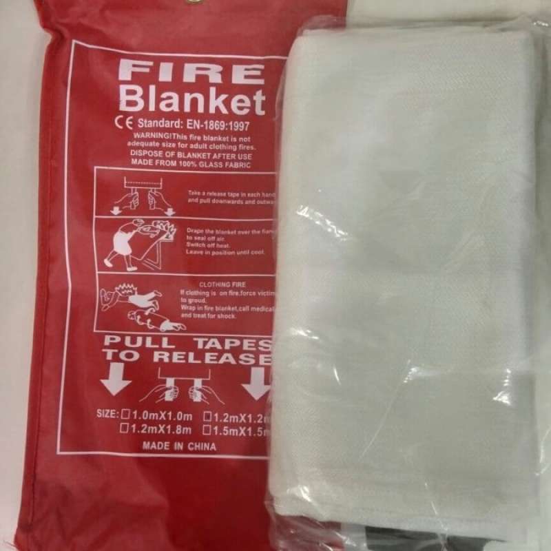 Promo Fire Blanket / Selimut Pemadam Api Ukuran 1.5M x 1.5M (Casing ...
