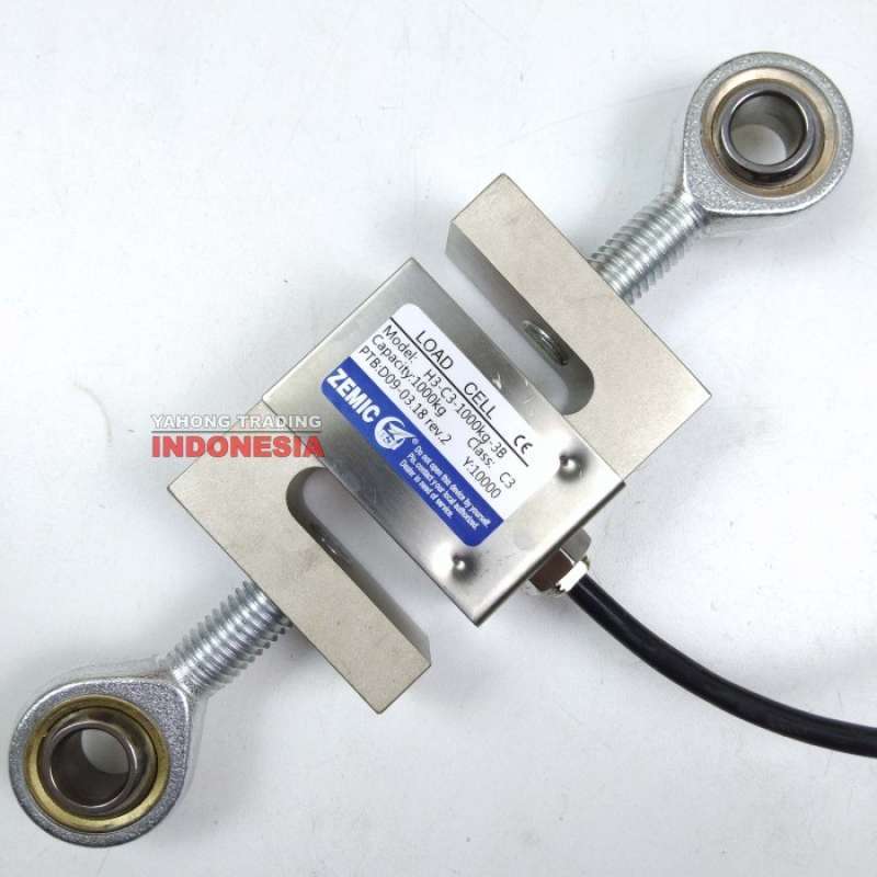 Jual Load Cell Timbangan Digital 1ton Loadcell S Type Zemic H3 1 Ton ...
