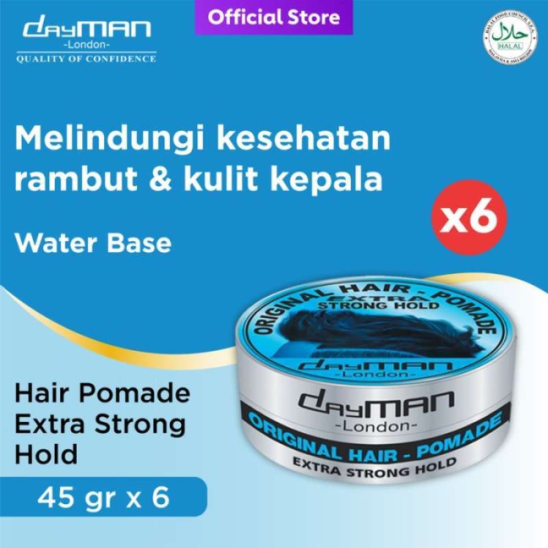 Promo Hair Pomade Dayman Extra Strong Hold 45 gr isi 6 Diskon 58% di ...