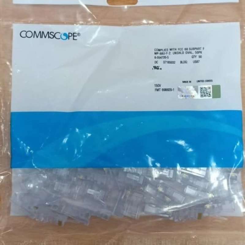 Promo Rj45 Connector Cat 5e Commscope ( Isi 50pcs ) Diskon 23% Di ...