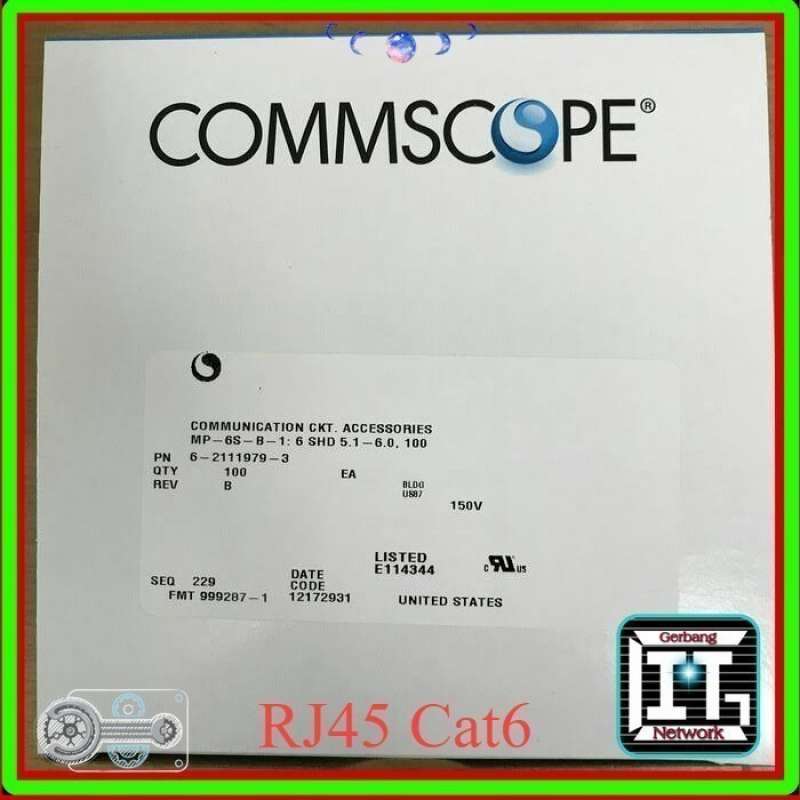 Promo Connector Cat6 / Connector Rj45 Cat6 Commscope Original Diskon 23 ...