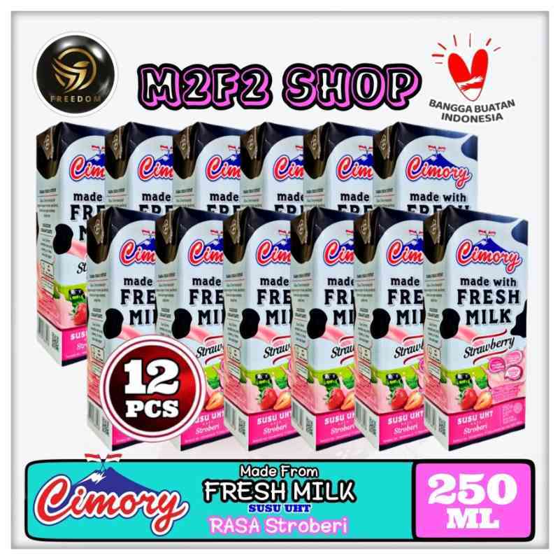 Promo Susu Cimory Fresh Milk Kotak UHT Strawberry | Stroberi - 250 ml ...