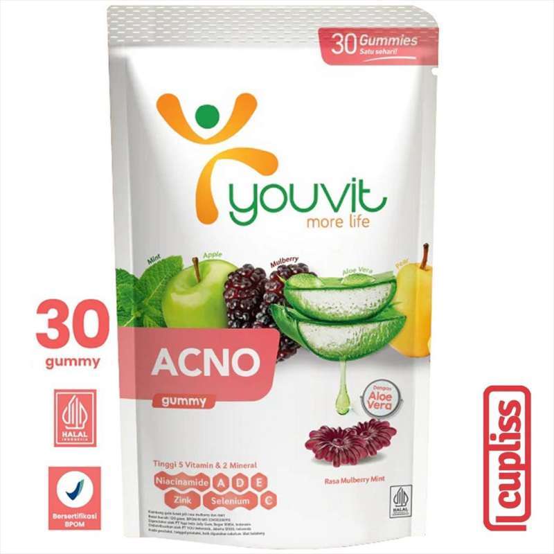 Promo YOUVIT Multivitamin Gummy ACNO 30 Days Diskon 21% di Seller ...