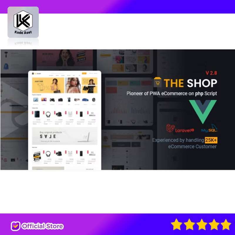 Promo SOURCE CODE APLIKASI THE SHOP - PWA ECOMMERCE CMS BY KODEASET Diskon 98% di Seller ...