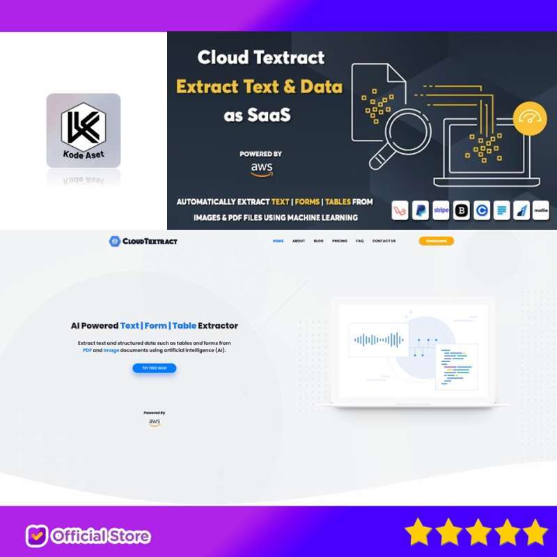 Promo Source Code Aplikasi Cloud Textract Extract Text And Data From