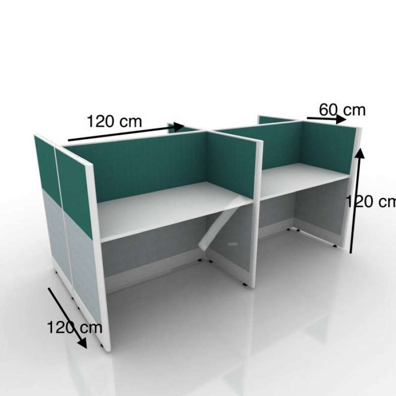 Promo Meja Kerja Partisi 4 Orang Berhadapan / Workstation Kantor ...