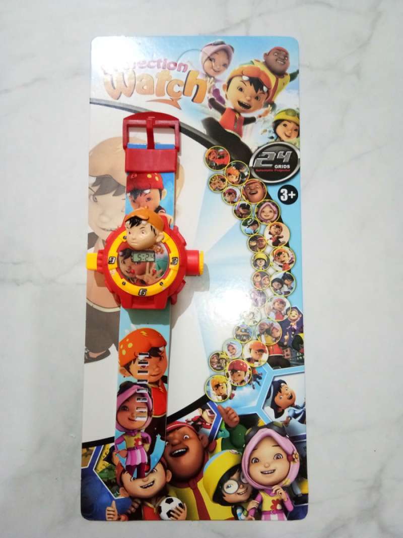 Jual Jam Tangan Proyeksi Boboi Boy / Jam Tangan Proyektor Karakter ...