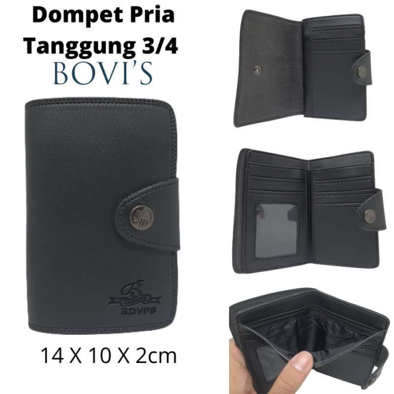 Jual Dompet Pria Tanggung 3/4 Kancing Original Bovis Terbaru Harga ...