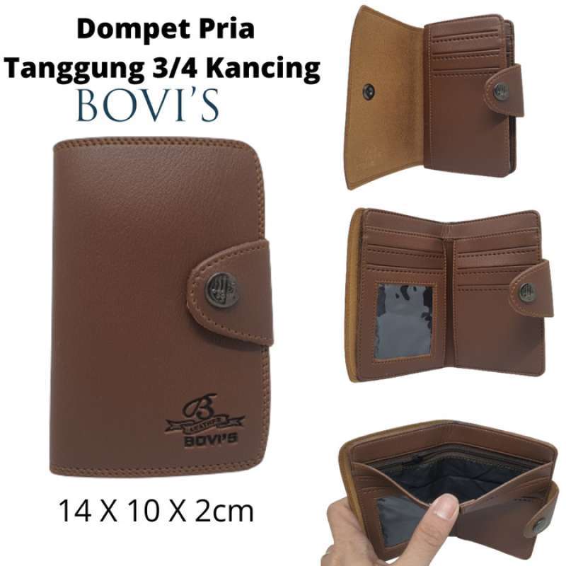 Jual Dompet Pria Tanggung 3/4 Kancing Original Bovis Terbaru Harga ...