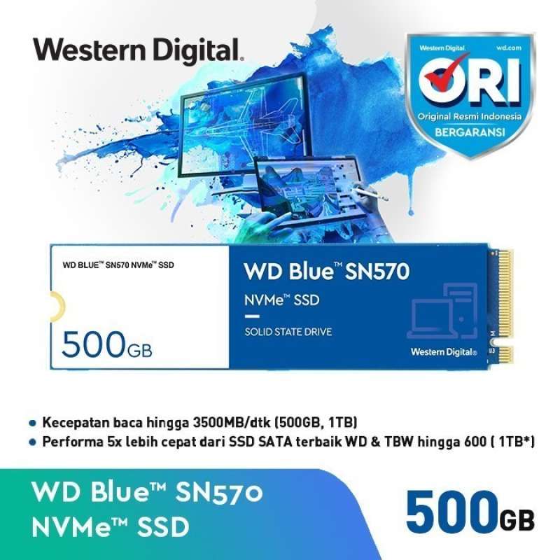 Jual Ssd Wd Blue Sn570 500gb - Ssd M.2 Nvme Pcie Di Seller ...
