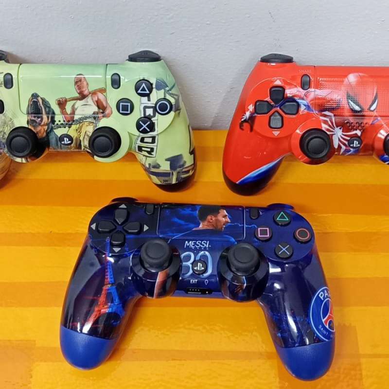 Jual Stik Stick Ps 4 Original Pabrik Op Motif Corak Ps4 Free Kabel ...